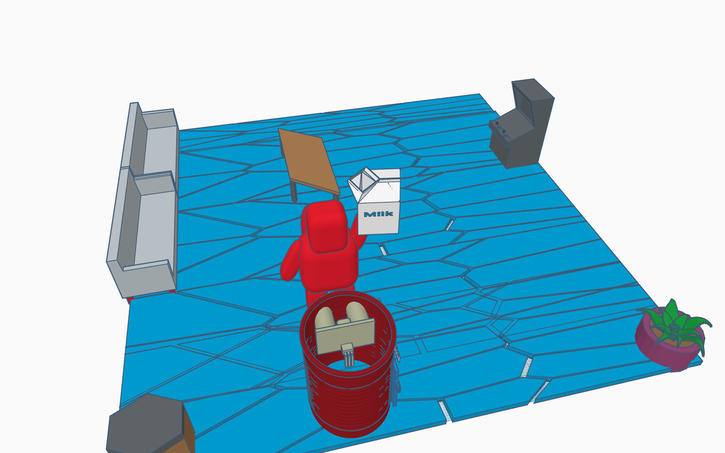 3D design Smart Trash Project - Tinkercad