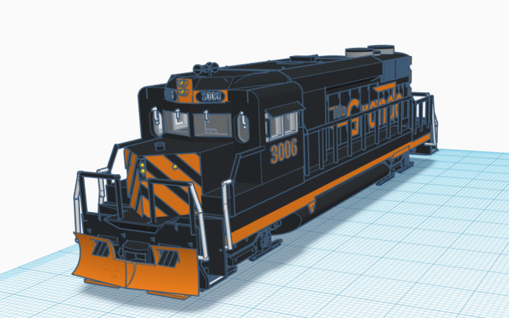 3D design EMD GP30 D&RGW - Tinkercad