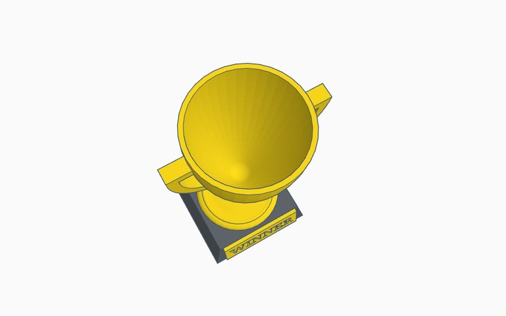 3D design Trophy Cup - Tinkercad