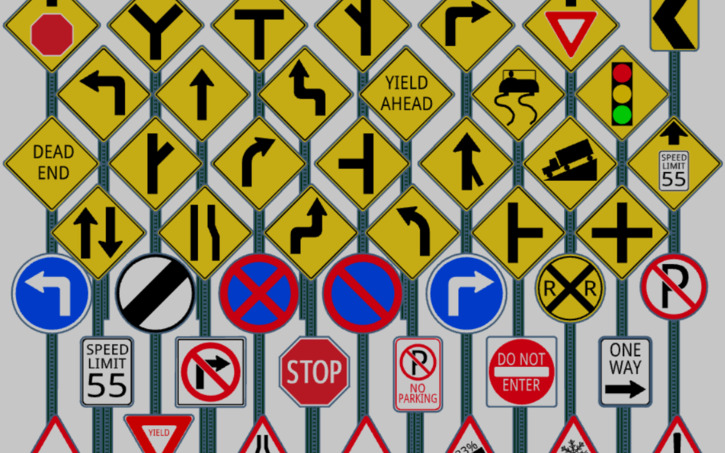 3D design Traffic/Road Signs - Tinkercad