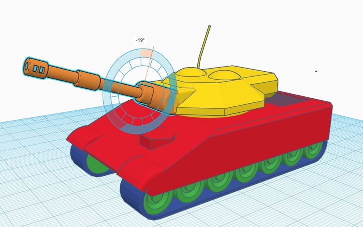 3D design Tank - Tinkercad