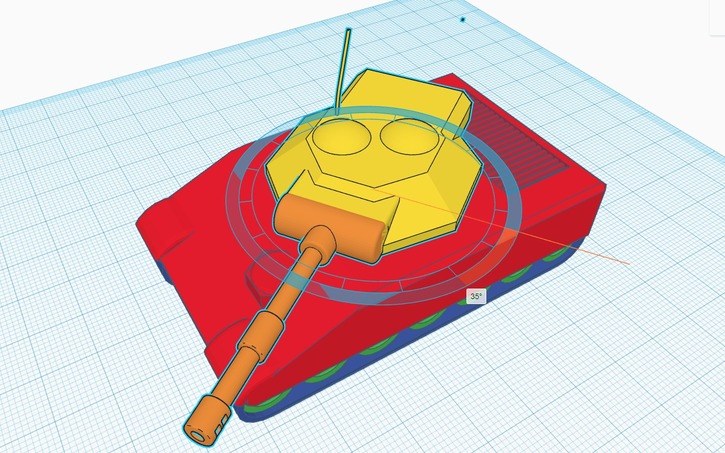 3D design Tank - Tinkercad