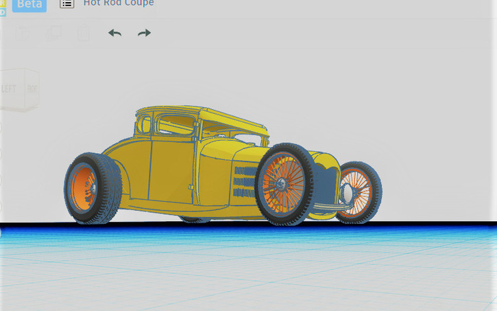 3D design Hot Rod - Tinkercad