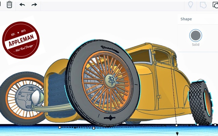 3D design Hot Rod - Tinkercad