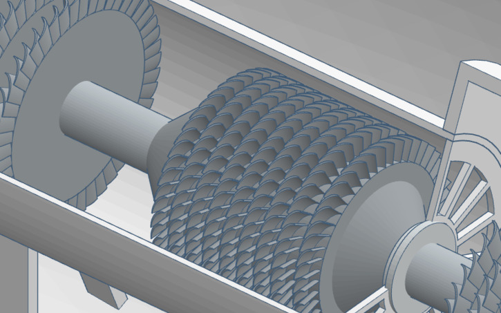 3D design Turbine Engine Cross Section - Tinkercad