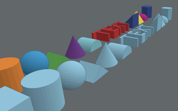 3D design Scribbled Basic Shapes - Tinkercad