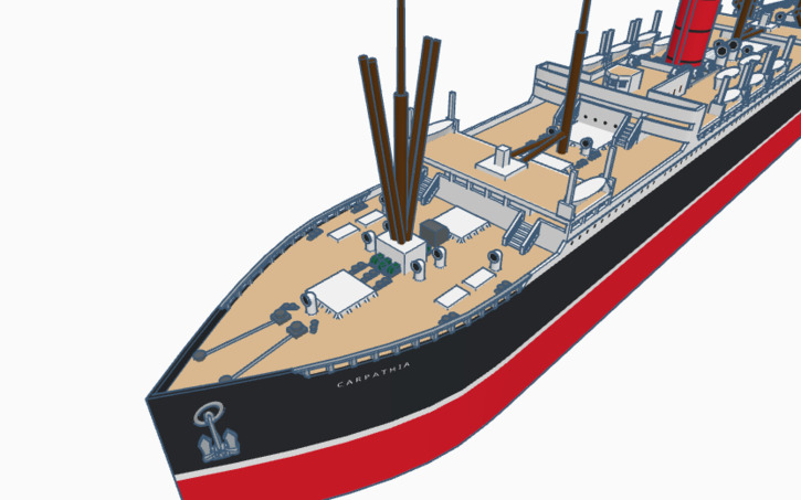 3D design "R.M.S. Carpathia" - Titanic's Savior - Tinkercad