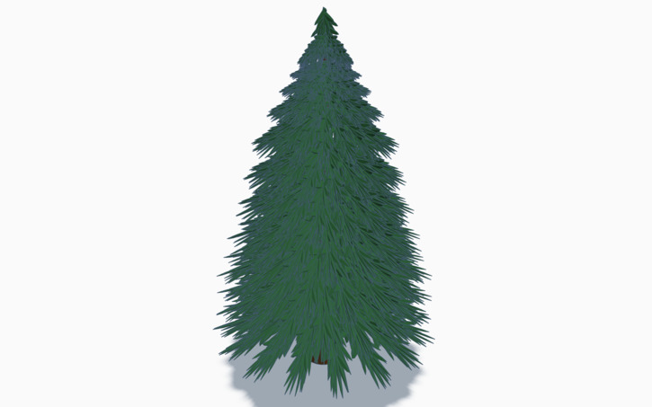 3D design Realistic Pine Tree - Tinkercad
