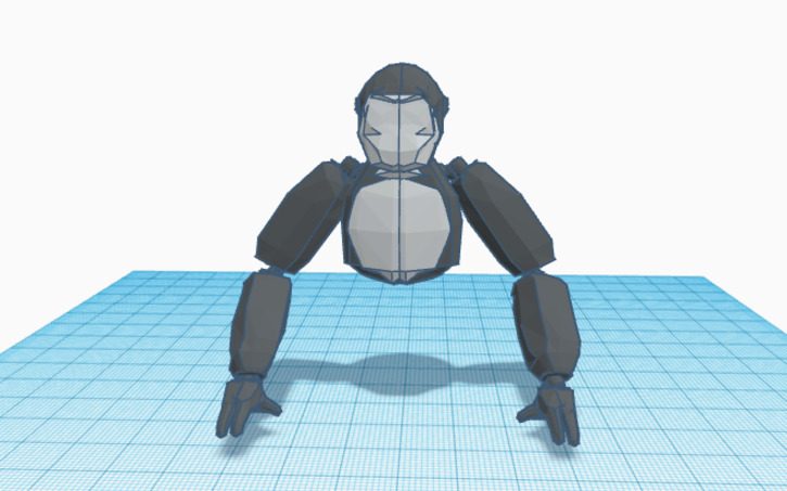 3D design Gorilla Tag Monke Figure - Tinkercad