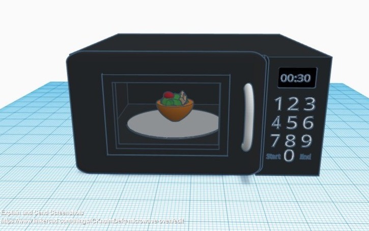 3D design microwave oven - Tinkercad