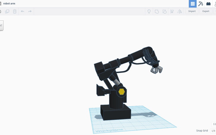 3D design robot arm - Tinkercad