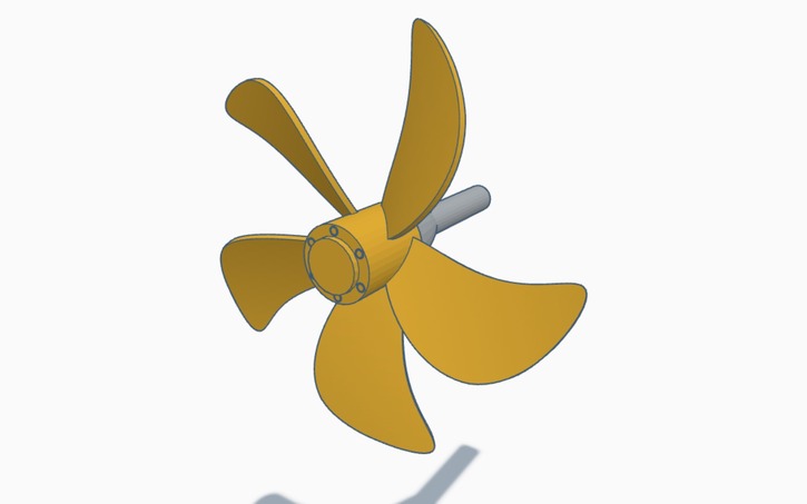 3D design Ship Propeller SIM LAB - Tinkercad