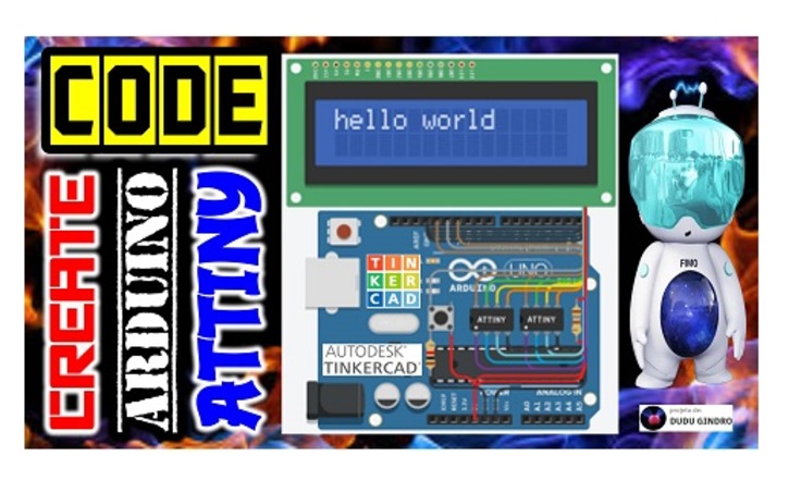 Circuit Design Code Arduino Attiny Tinkercad