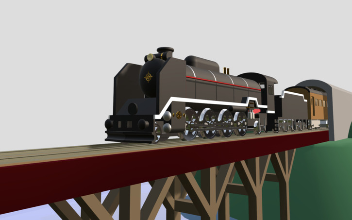 3D design Train In JAPAN (model:D51) - Tinkercad