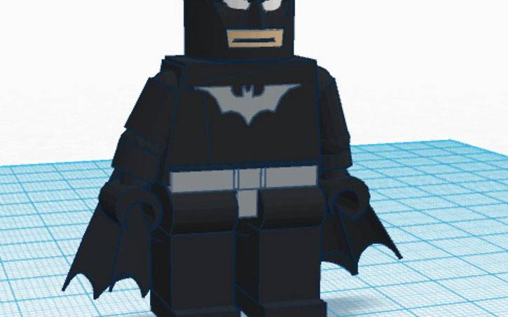 3D design Lego Batman Minifigure - Tinkercad