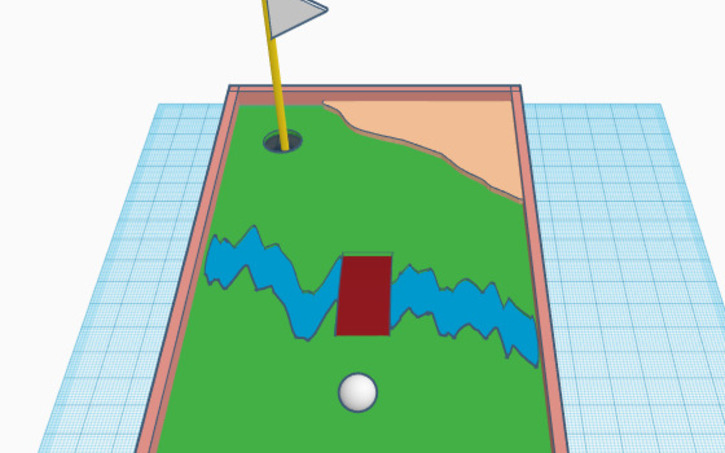 3D design Mini Golf Course - Tinkercad
