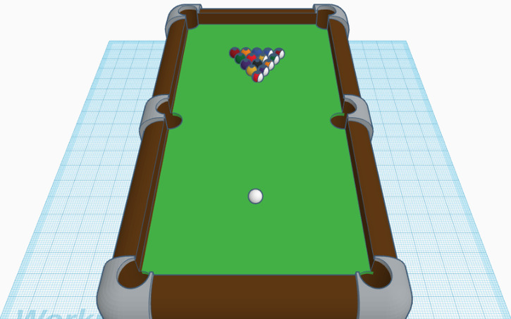 3D design Pool Table - Tinkercad