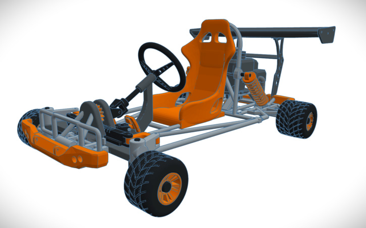3D design Go Kart - Tinkercad