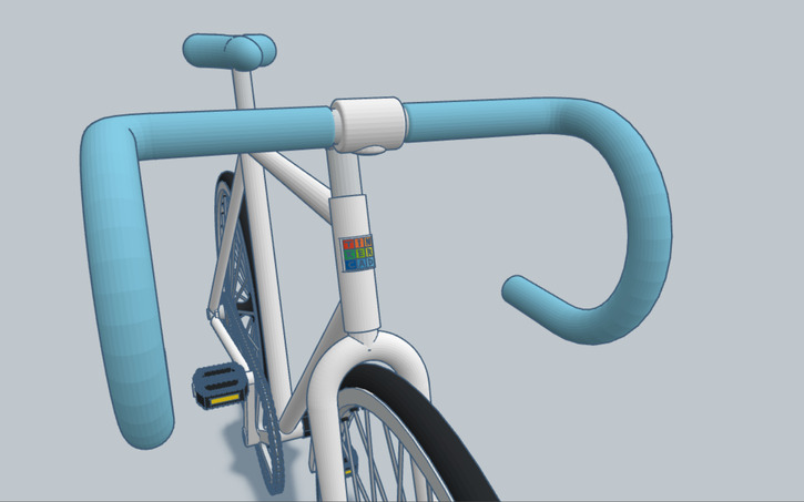 3D design Fixed-gear bicycle - Tinkercad