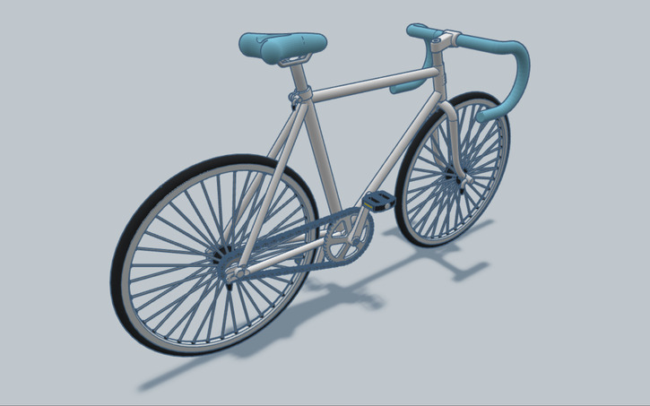 3D design Fixed-gear bicycle - Tinkercad