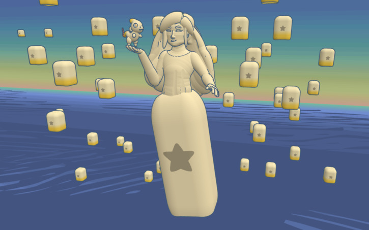 3D design Sky Lantern Sunset - Tinkercad