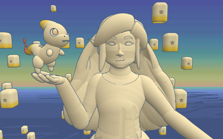 3D design Sky Lantern Sunset - Tinkercad