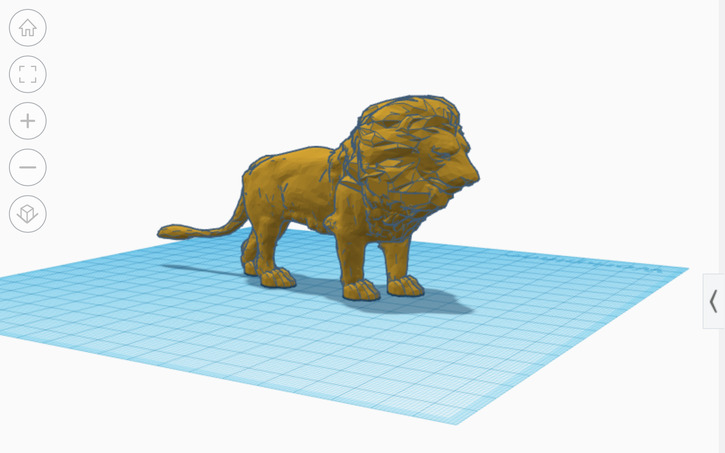 3D design Lion - Tinkercad