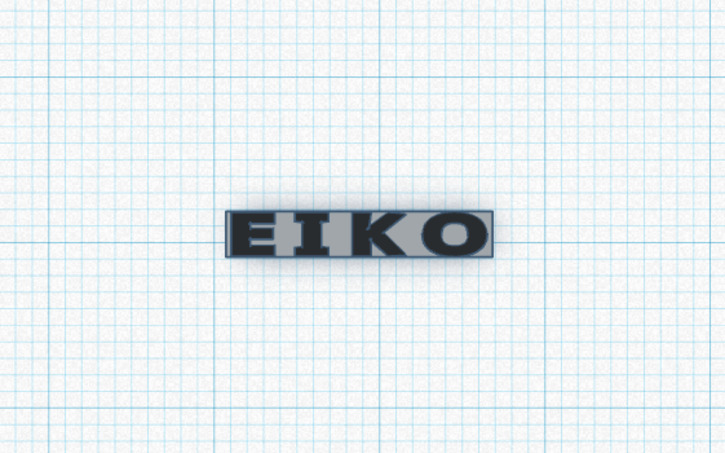 3D design Eiko logo redesign - Tinkercad