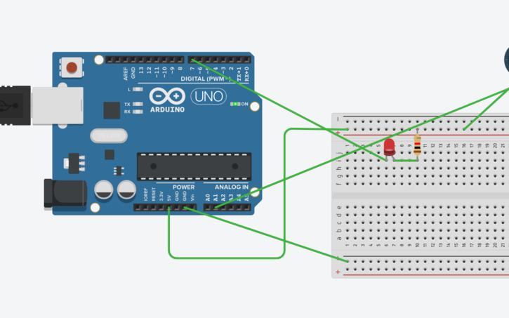 Circuit design Blink rate adjustor via potentiometer - Tinkercad Circuit design Blink rate adjustor via potentiometer - Tinkercad