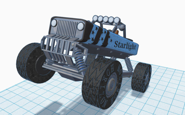 3D design "starlight" off-road racing truck - Tinkercad