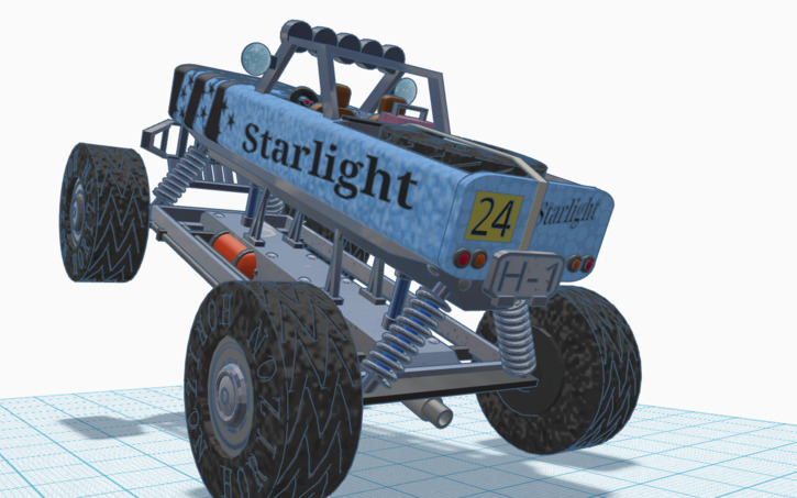 3D design "starlight" off-road racing truck - Tinkercad
