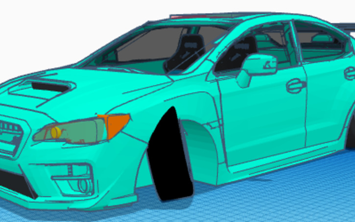 3D design subaru sti - Tinkercad