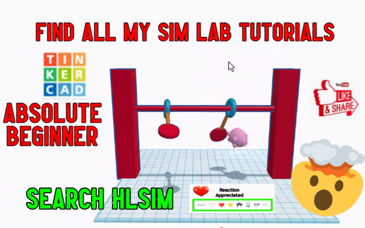 3D design spiral slide Sim Lab tutorial - Tinkercad