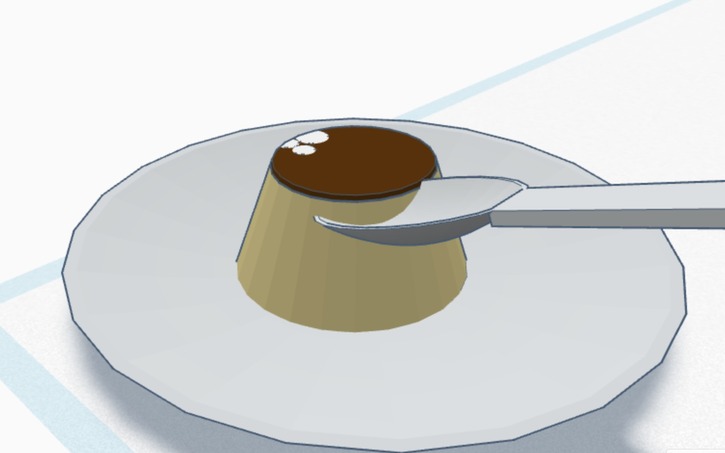 3D design Japanese Pudding - Tinkercad