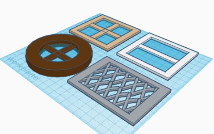 3D design Types Of Windows - Tinkercad