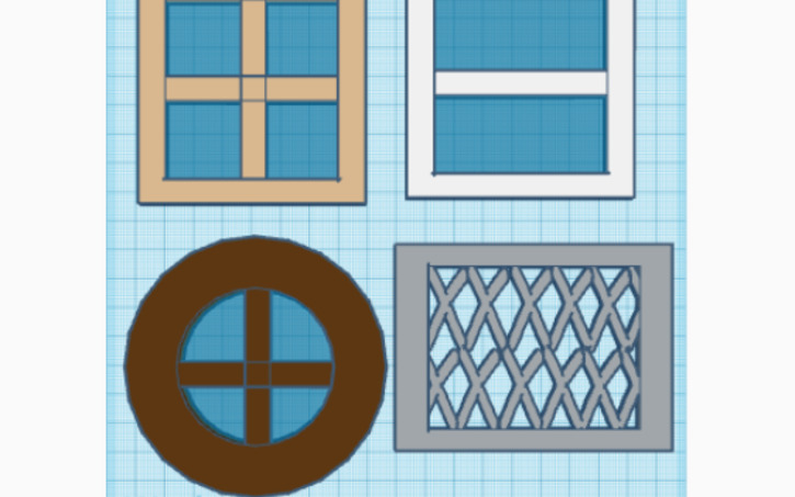 3D design Types Of Windows - Tinkercad