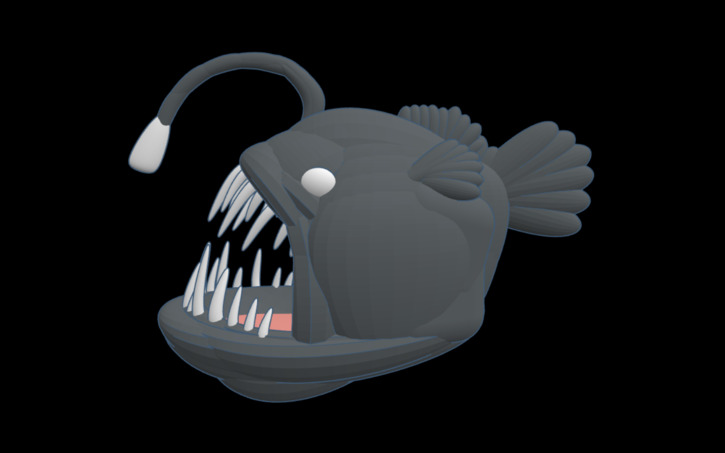 3D design Anglerfish - Tinkercad
