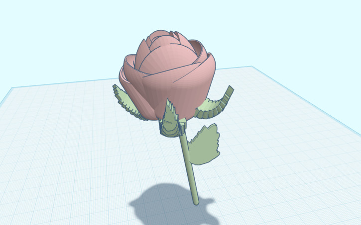 3D design rose !! (request) - Tinkercad