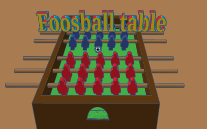 3D design Foosball table sim lab - Tinkercad
